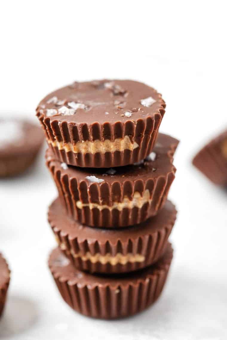 Dark Chocolate Almond Butter Cups - Simply Quinoa