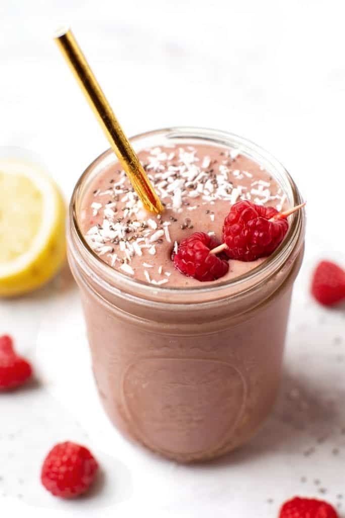 Healthy Rasberry Smoothie Recipe {Low Sugar & Vegan!}