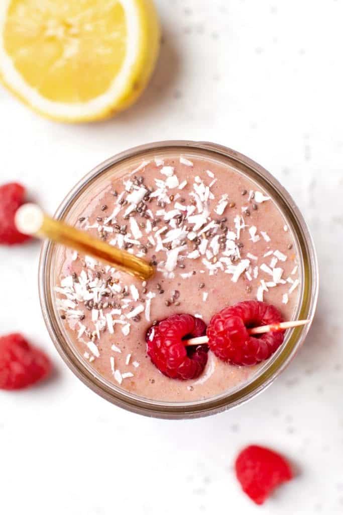 Healthy Rasberry Smoothie Recipe {Low Sugar & Vegan!}