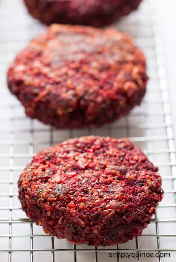 Beet + Quinoa Veggie Burgers - Simply Quinoa