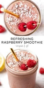 Healthy Rasberry Smoothie Recipe {Low Sugar & Vegan!}