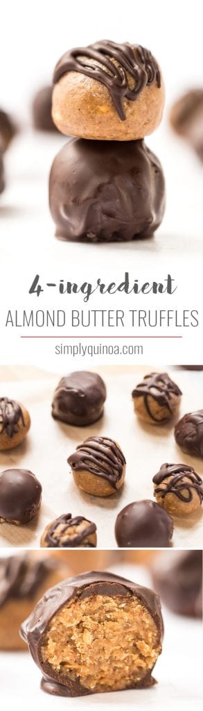 4-ingredient Almond Butter Truffles - Simply Quinoa