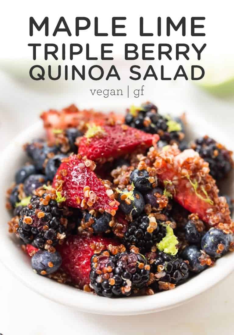 Maple Lime Triple Berry Quinoa Salad - Simply Quinoa