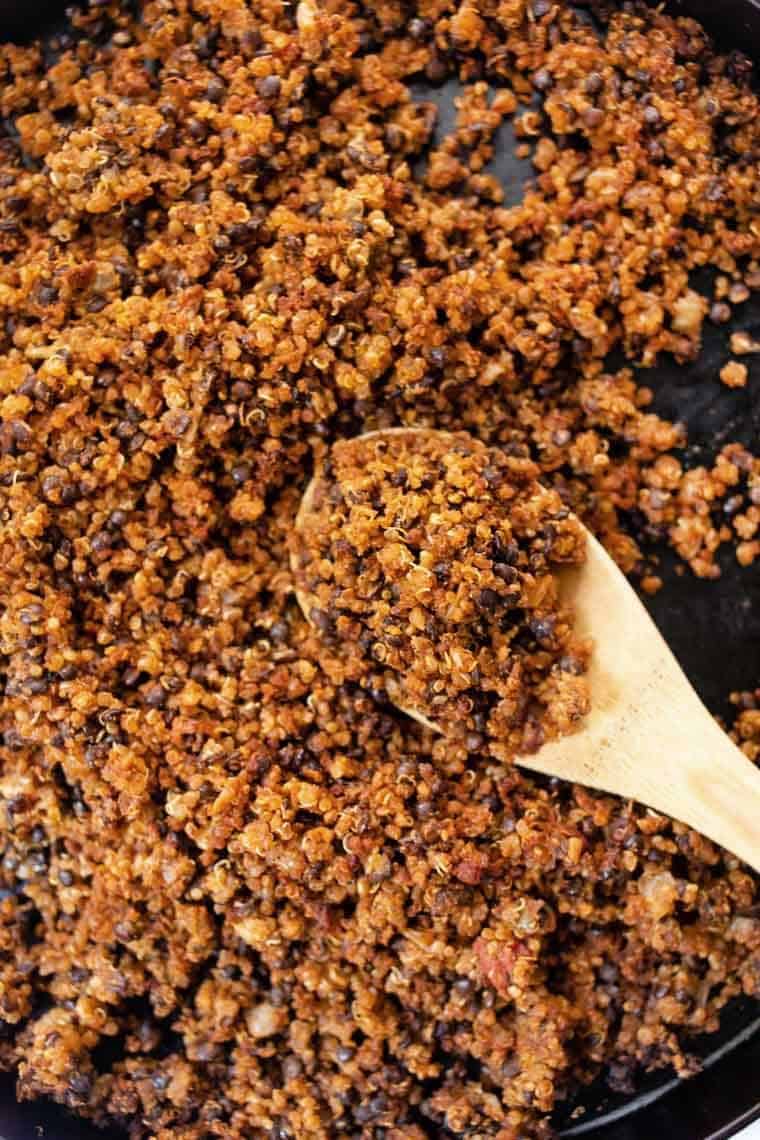 Vegan Quinoa & Lentil Taco Meat - Simply Quinoa